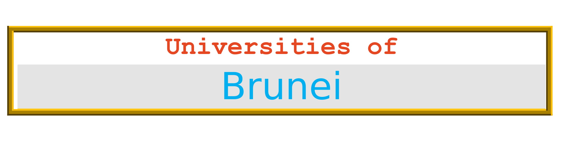 Universities in Brunei