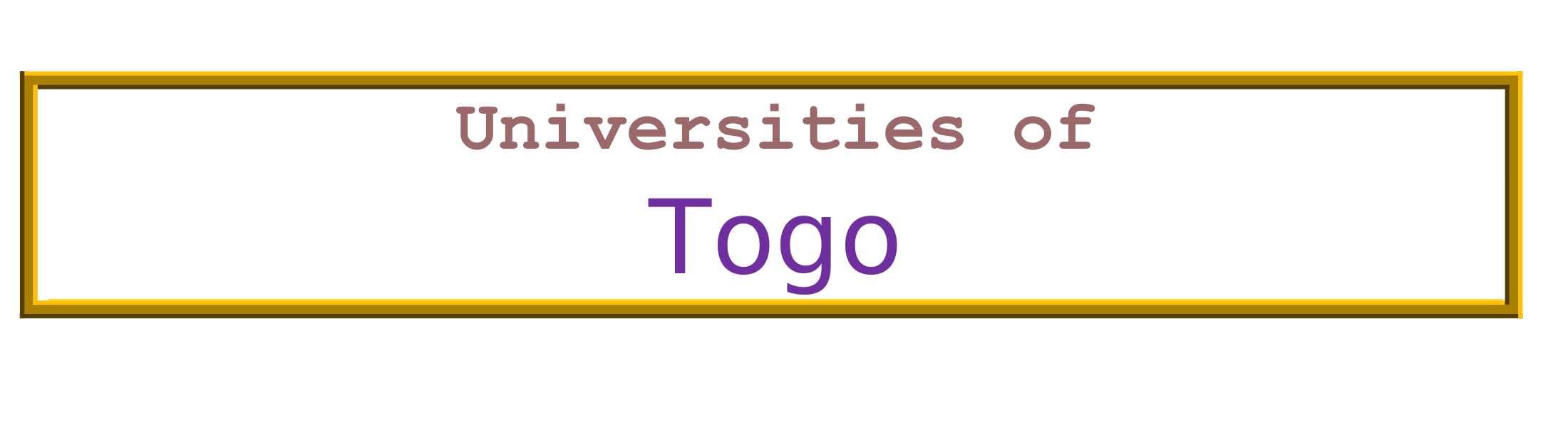 Universities in Togo