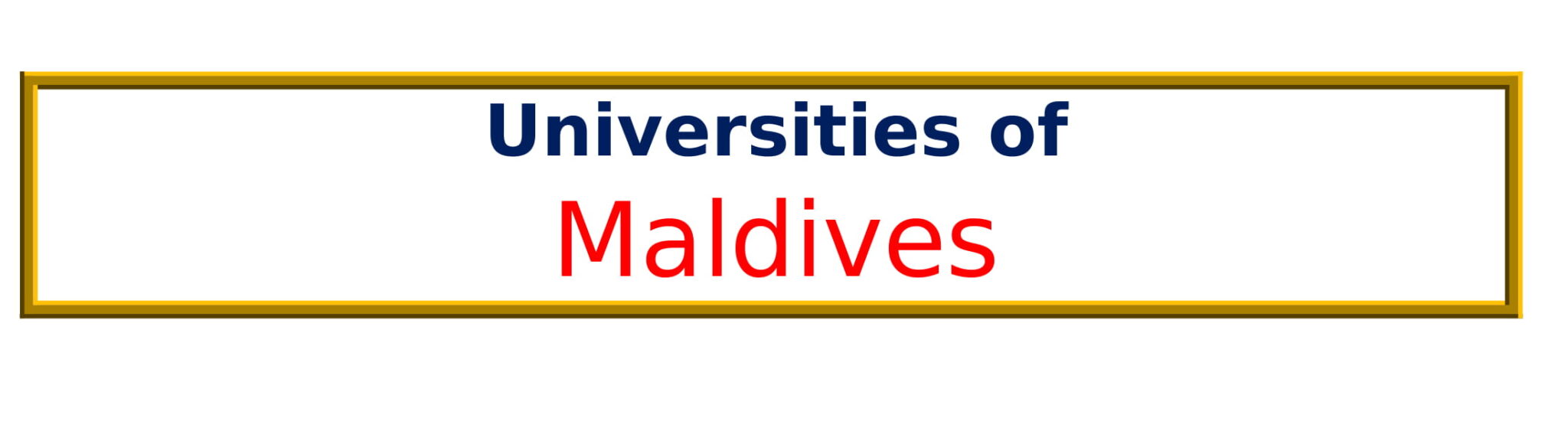 Universities in Maldives