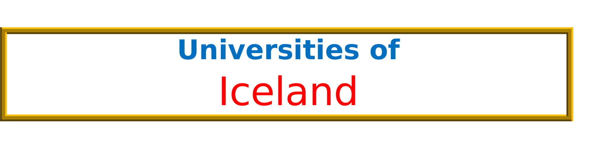 Universities in Iceland